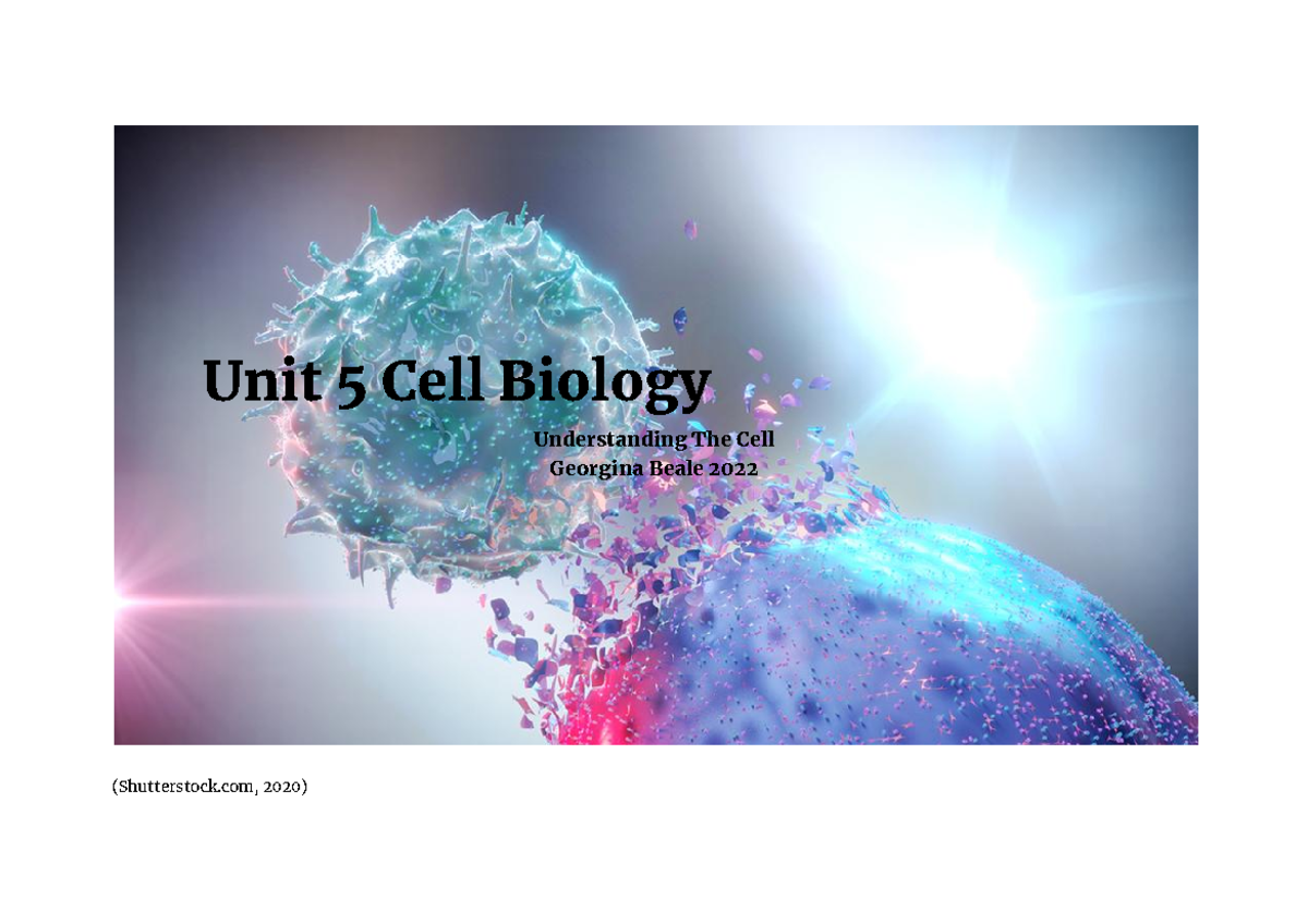 Unit 5 Cell Biology - Assignment 1 Overview and Key Concepts - Studocu