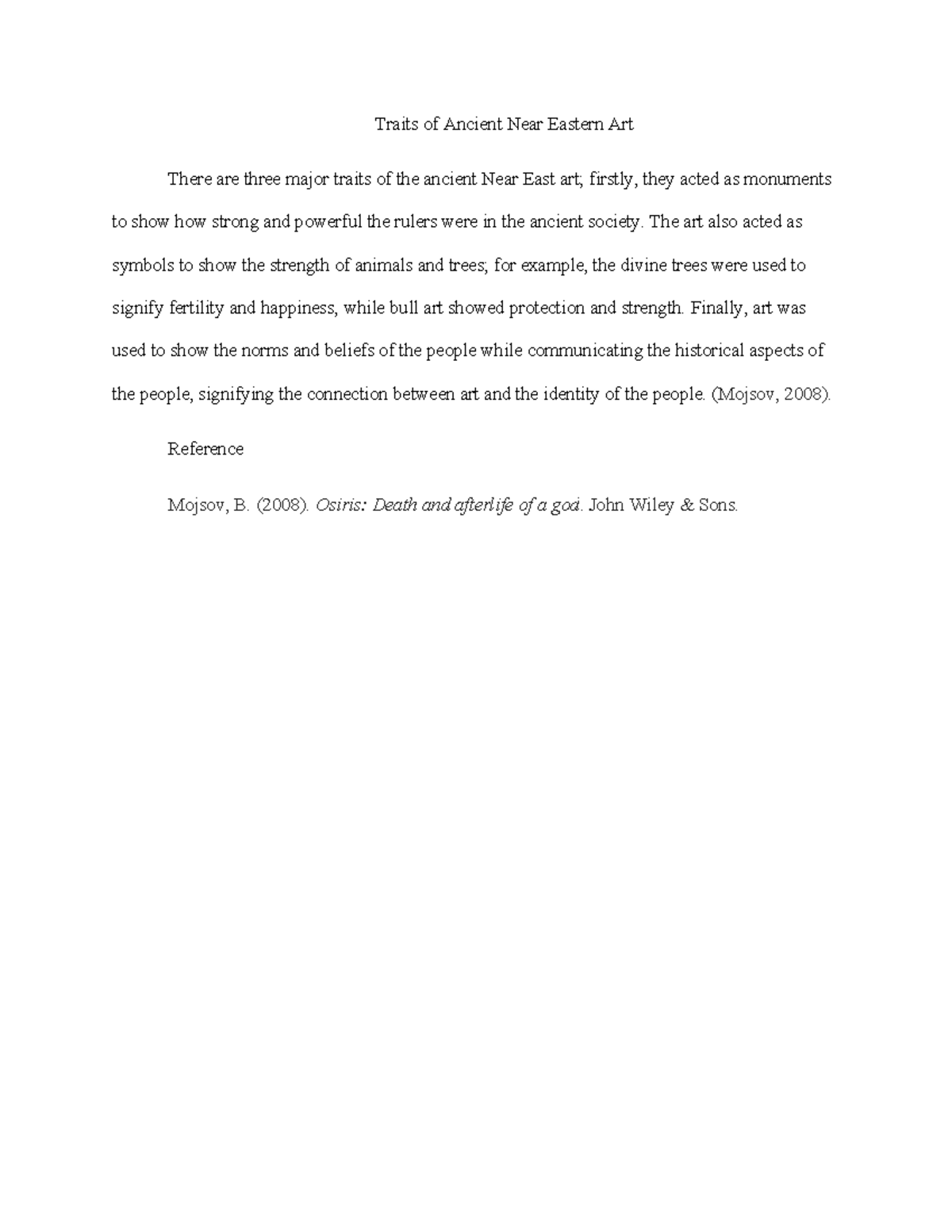 Traits of Ancient Near Eastern Art: Monuments, Symbols, and Identity ...