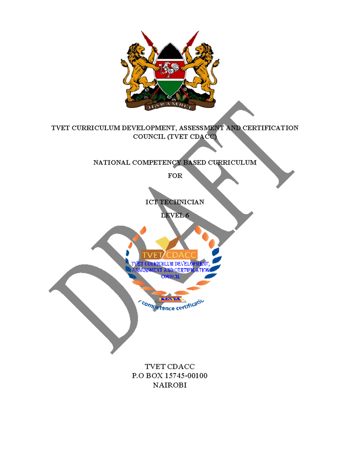 Curriculum Guide: ICT Technician Level 6 Standards (TVET) - Studocu