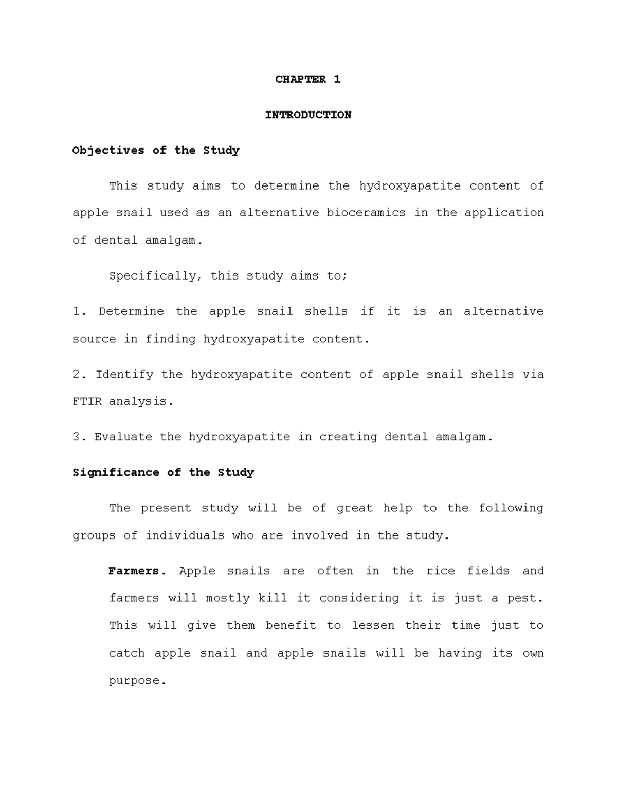 Chapter 1 - The teacher is Mrs. Agoncillo - CHAPTER 1 INTRODUCTION ...