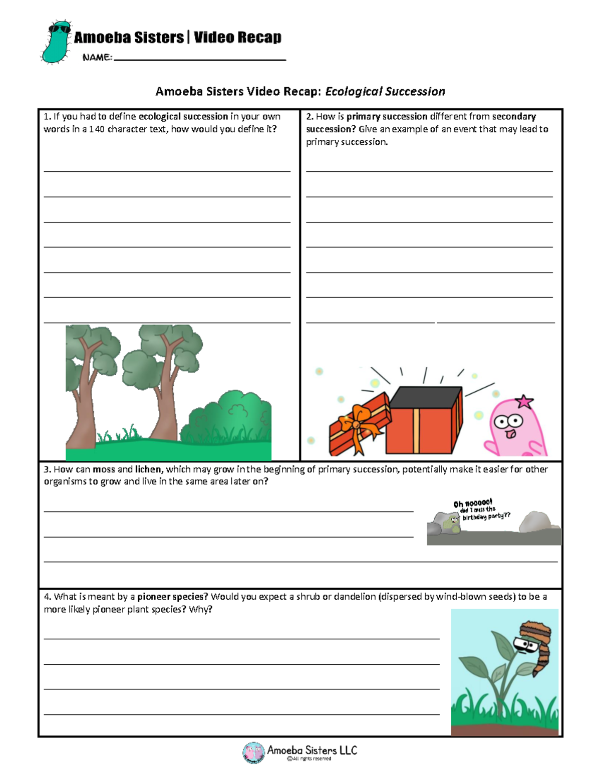 Amoeba Sisters: Video Recap on Ecological Succession Concepts - Studocu