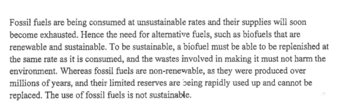 Alternative Fuels: The Need for Sustainable Biofuels - Studocu