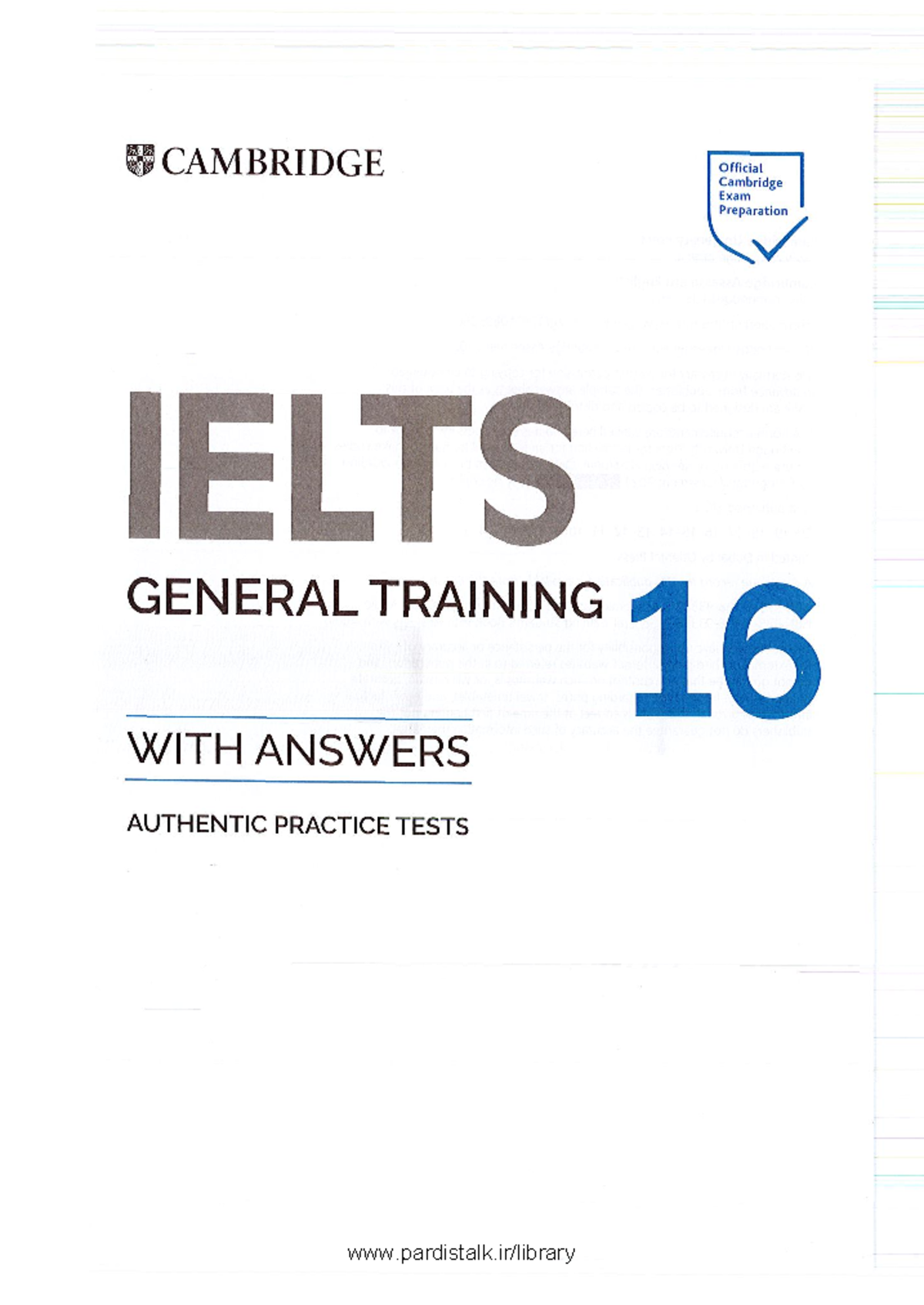 Cambridge IELTS 16 General Training Study Guide - Studocu
