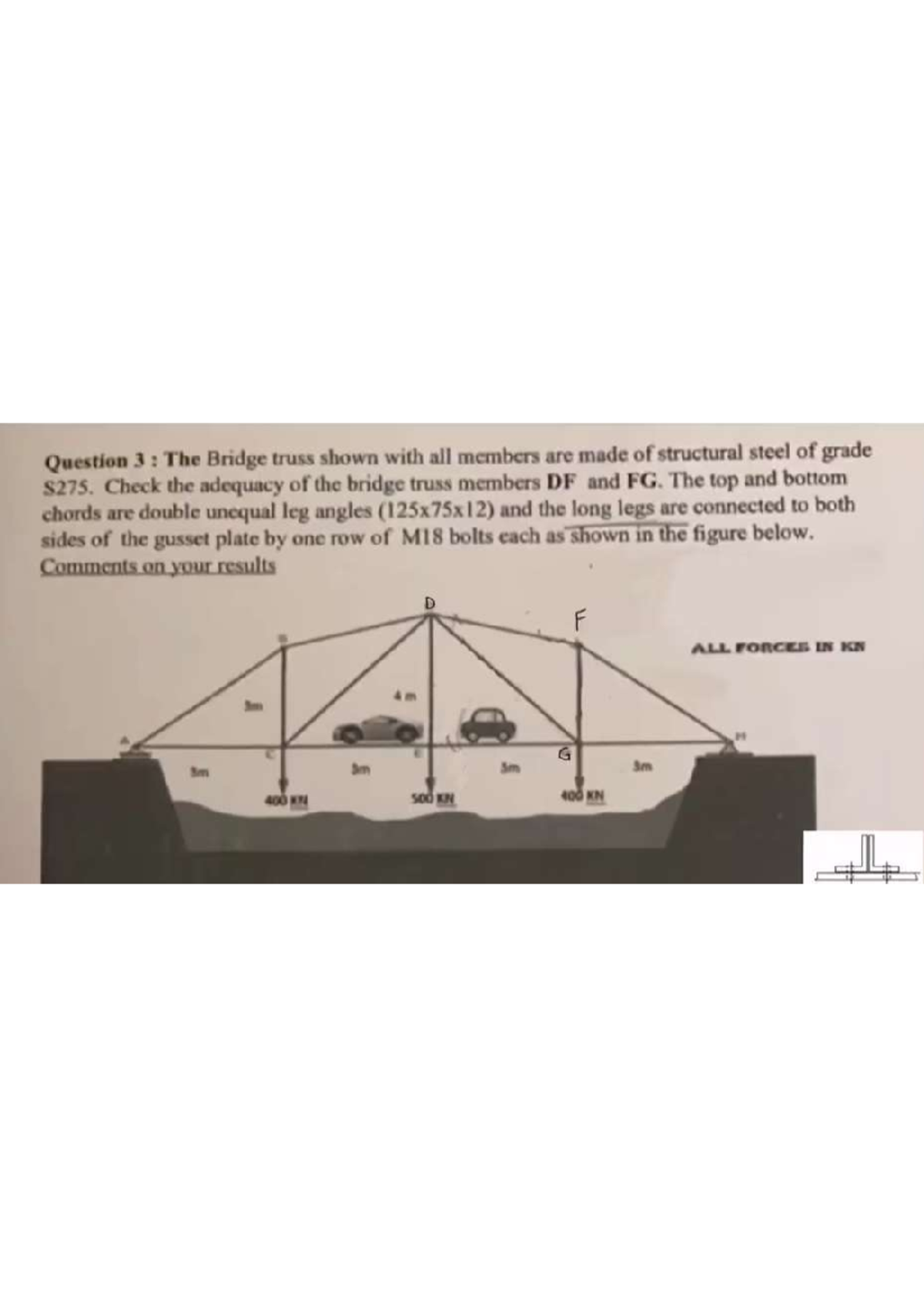Structural Analysis of Bridge Truss Members DF & FG (ENG 202) - Studocu