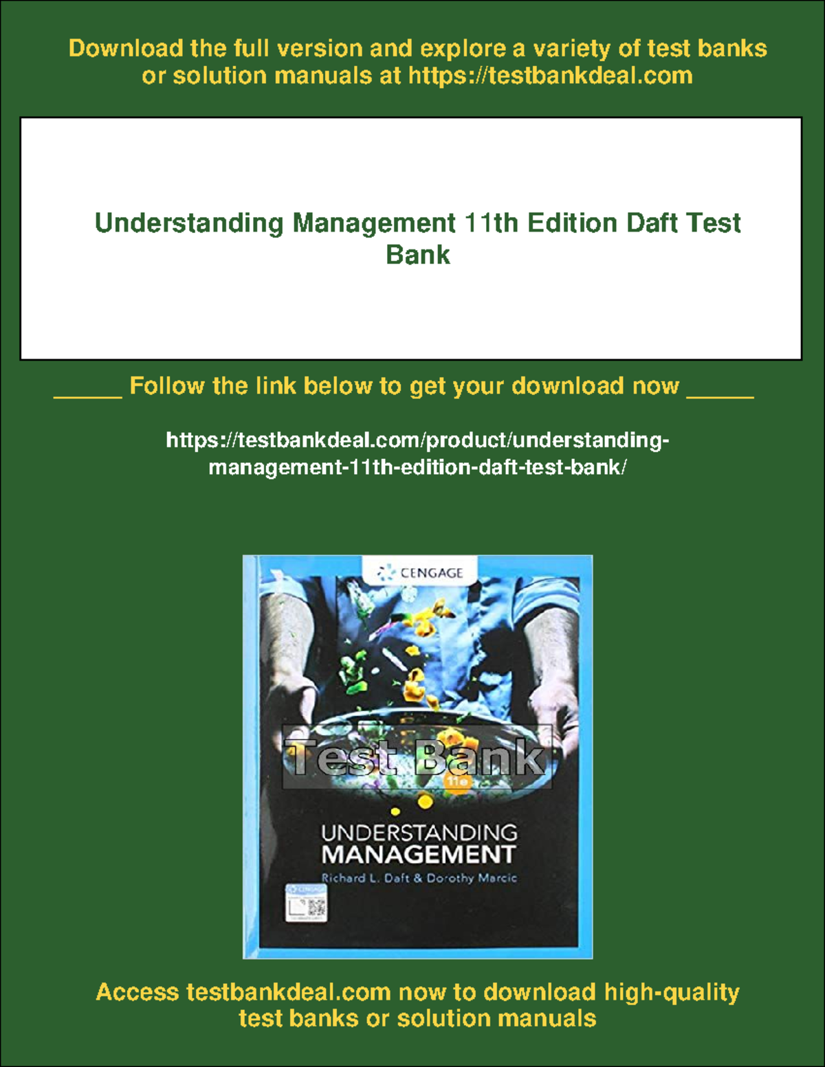 Understanding Management 11th Edition Daft Test Bank - Key Concepts ...