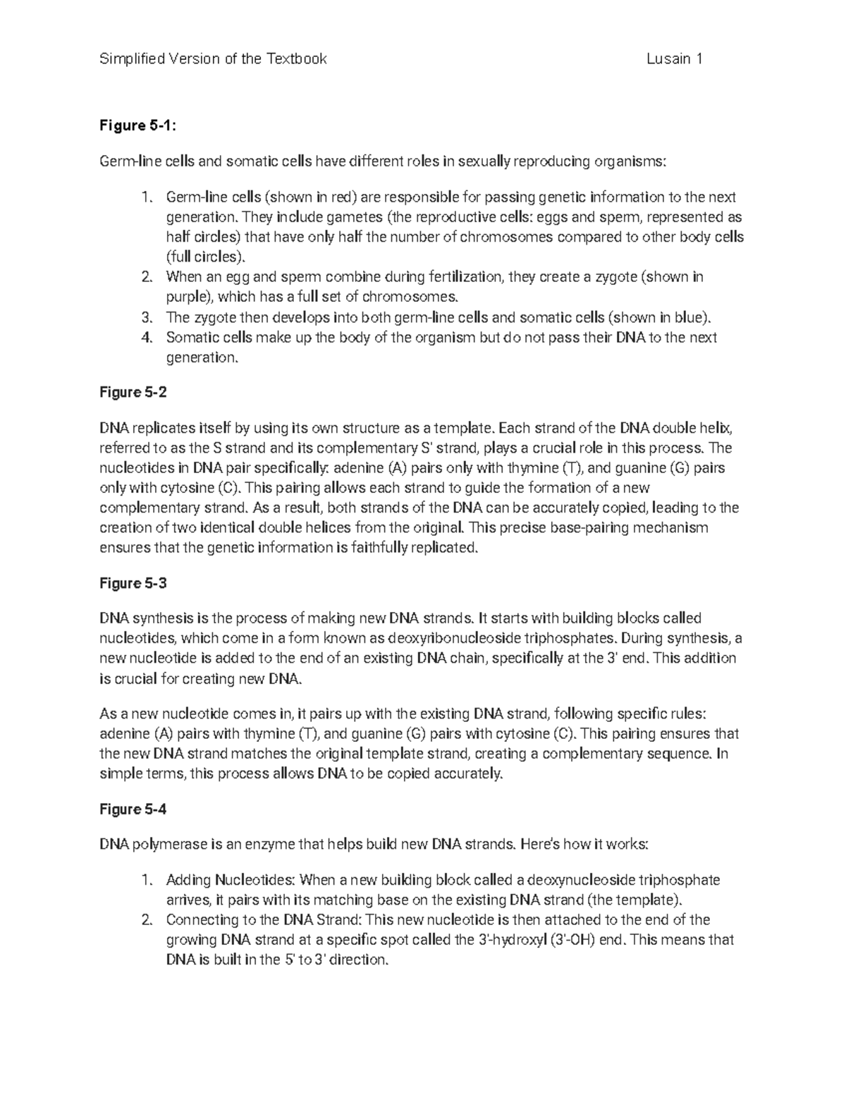 Molecular Biology (BIO 101) Exam Notes on DNA Replication Processes ...
