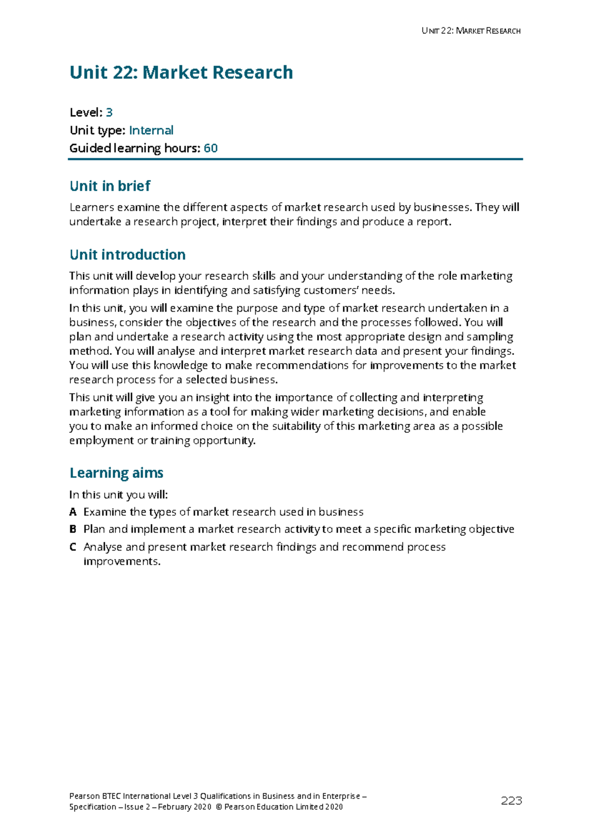 Unit 22: Market Research - Understanding and Implementing Strategies ...