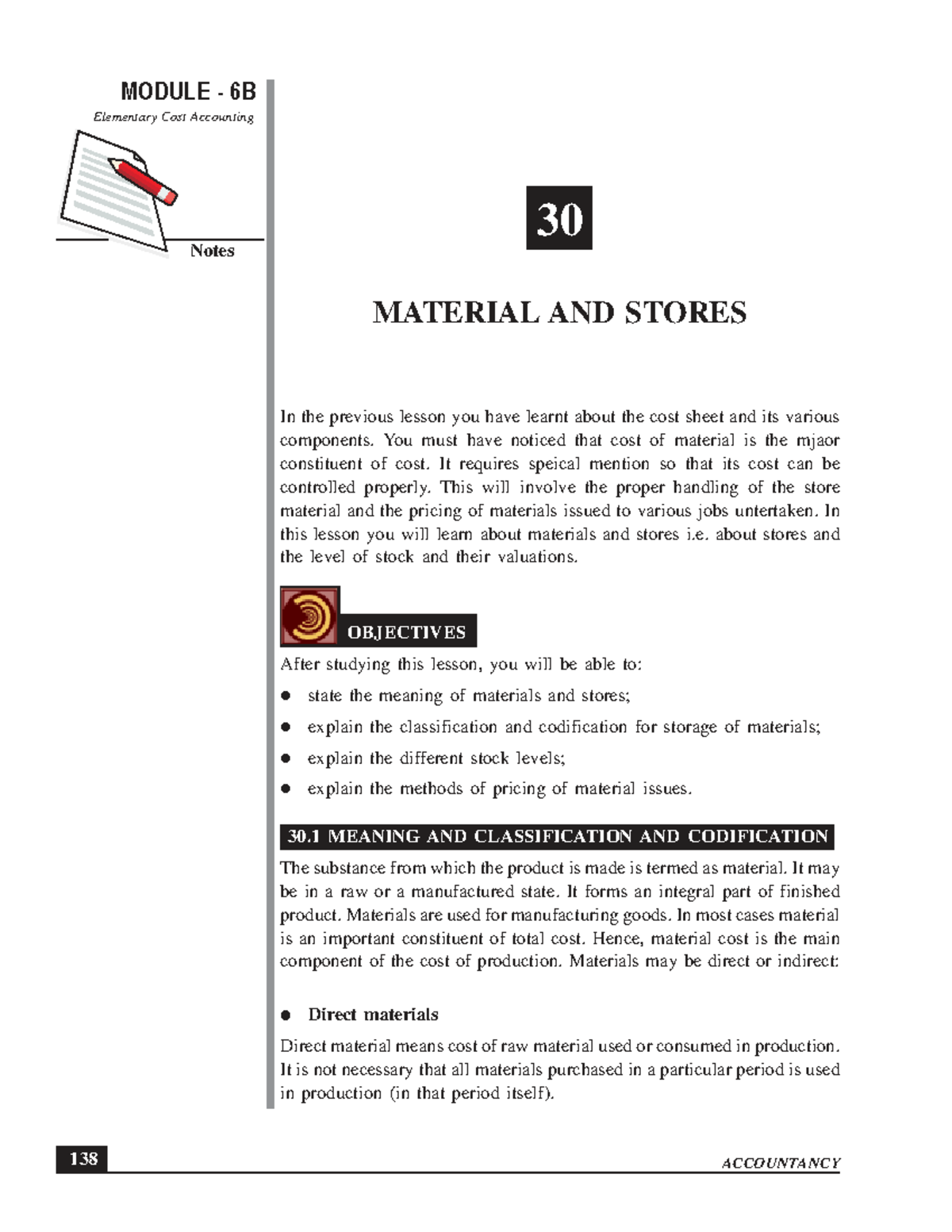 MODULE 6B Materials and Stores in Elementary Cost Accounting Notes ...