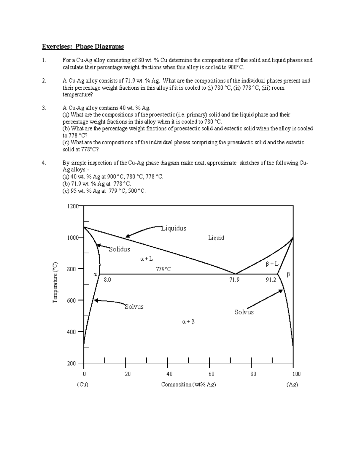 71876242 Phase Diagram Exercises: Worked Out Solutions & Corrections ...