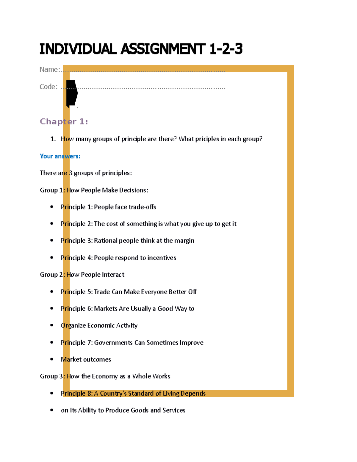 Individual Assignment [ ECO111 ] - INDIVIDUAL ASSIGNMENT 1-2- 3 - Studocu