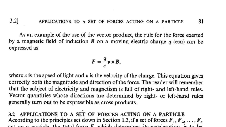 APPLICATIONS OF VECTOR FORCES ON A PARTICLE - FIS 81 - Studocu