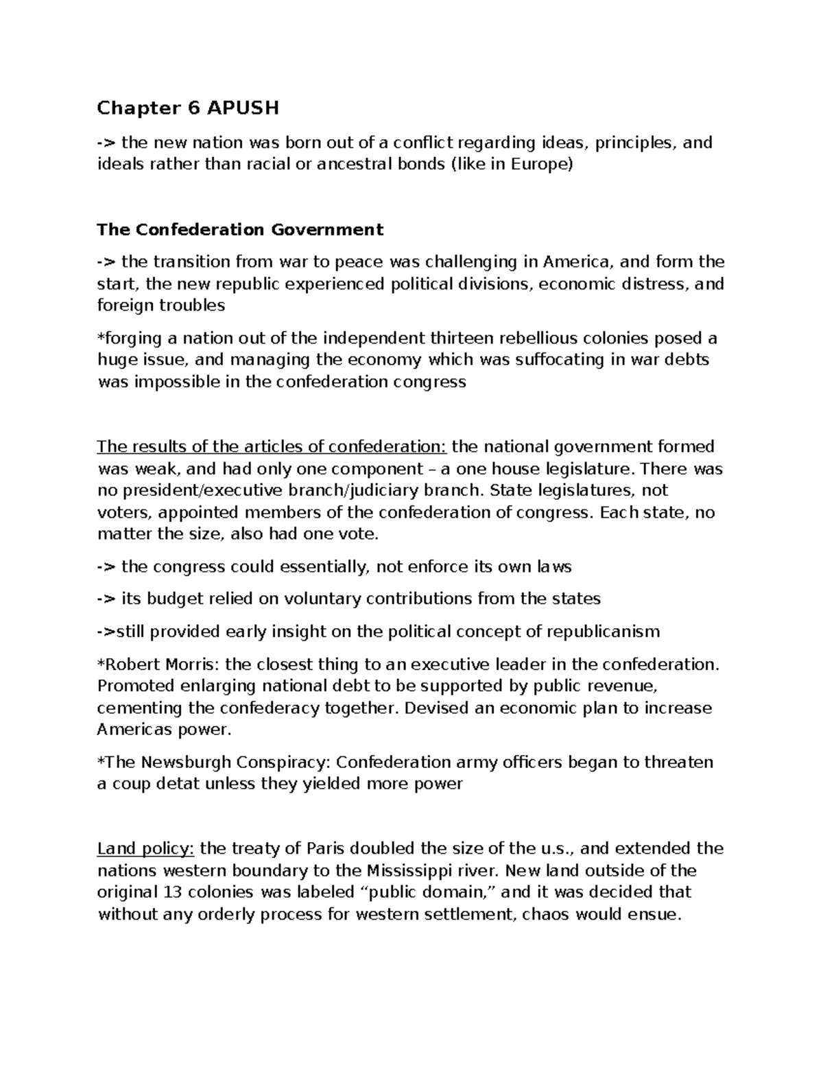 Chapter 6 APUSH: Securing the Constitution and the New Nation - Studocu