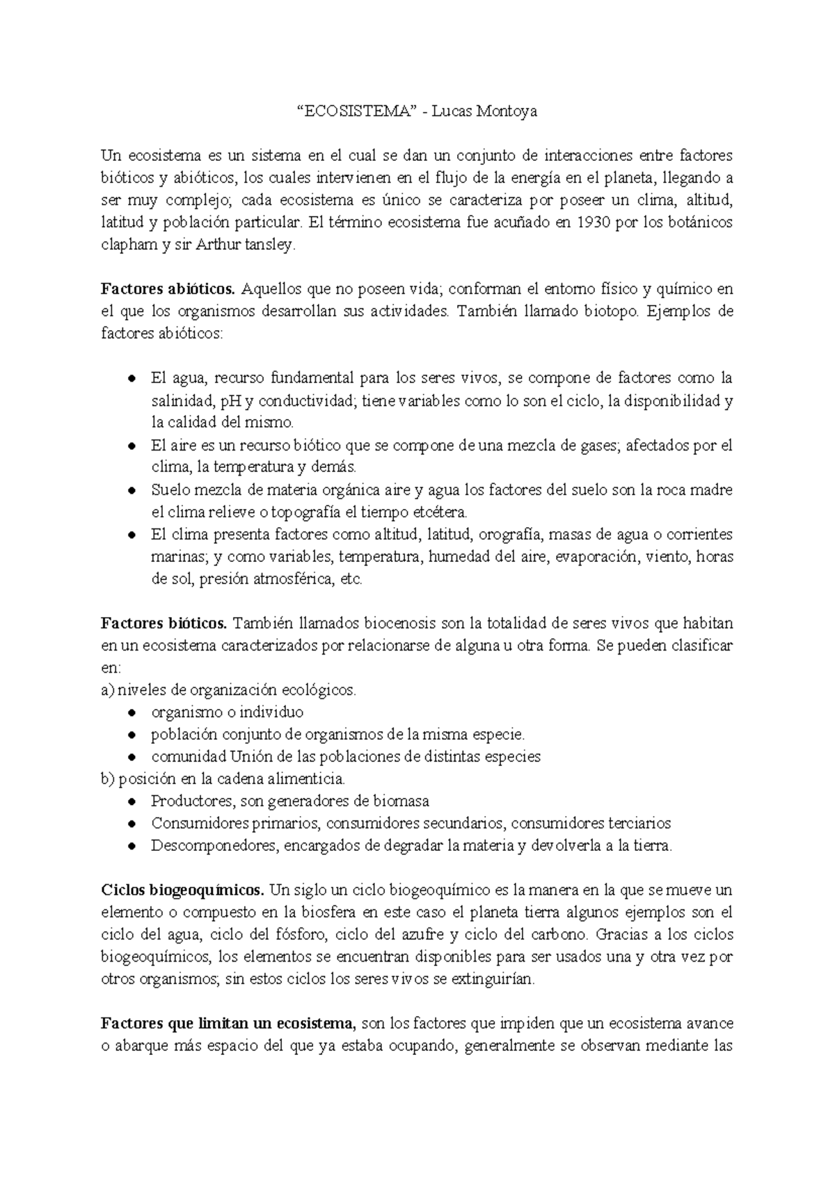 RES IND Lucas Ecosistema reflección de la clase - “ECOSISTEMA” - Lucas ...