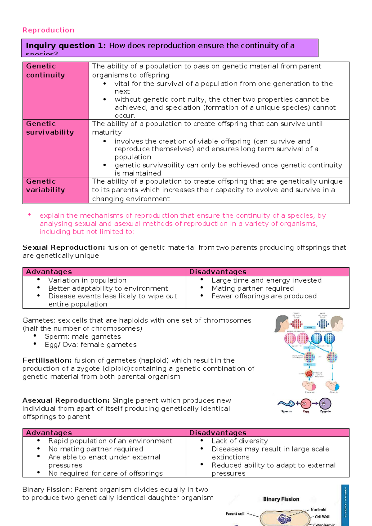 Module 5 Biology: Heredity and Reproductive Mechanisms Analysis - Studocu