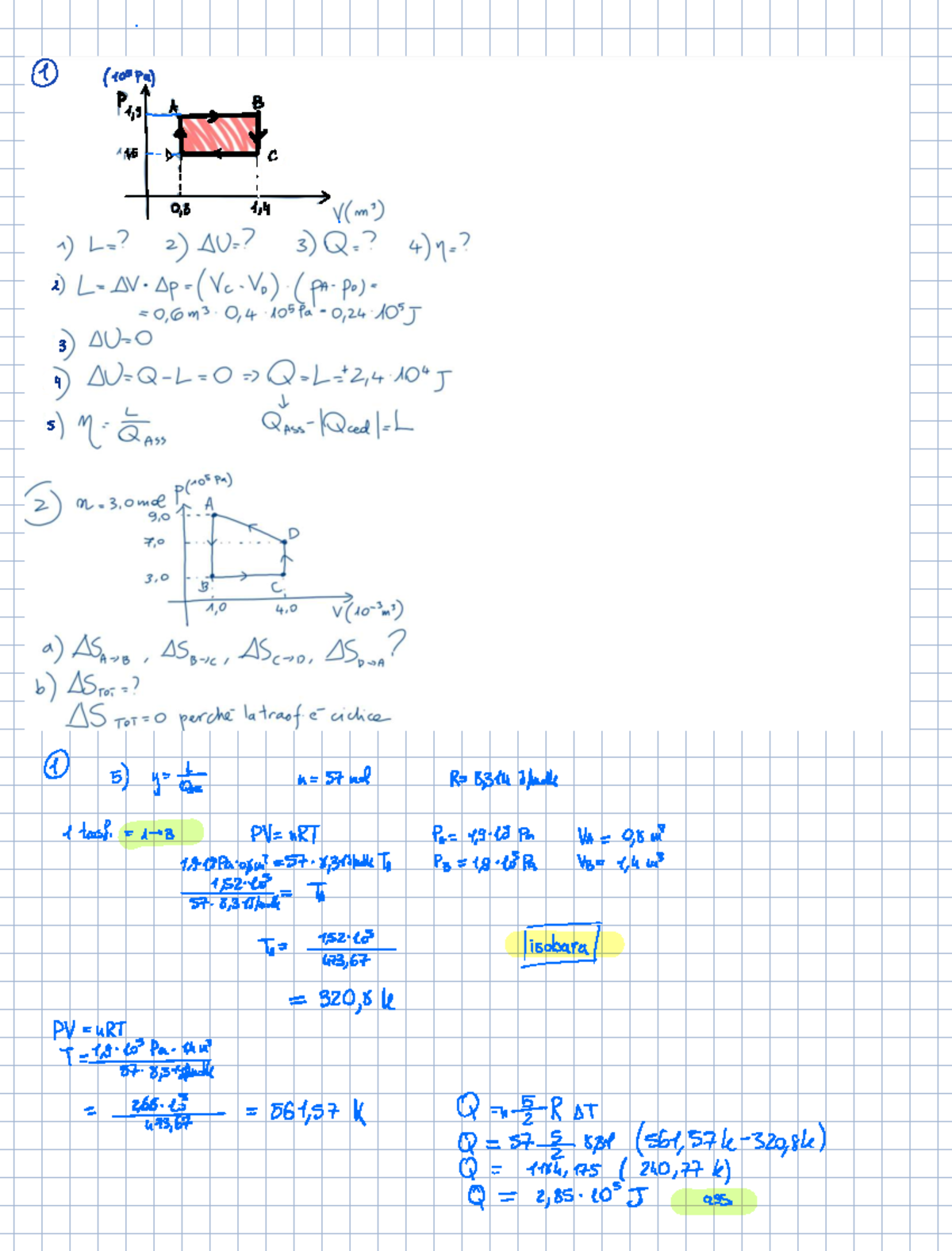Thermodynamics Notes: PA-PB Calculations and Q-L Analysis - Studocu