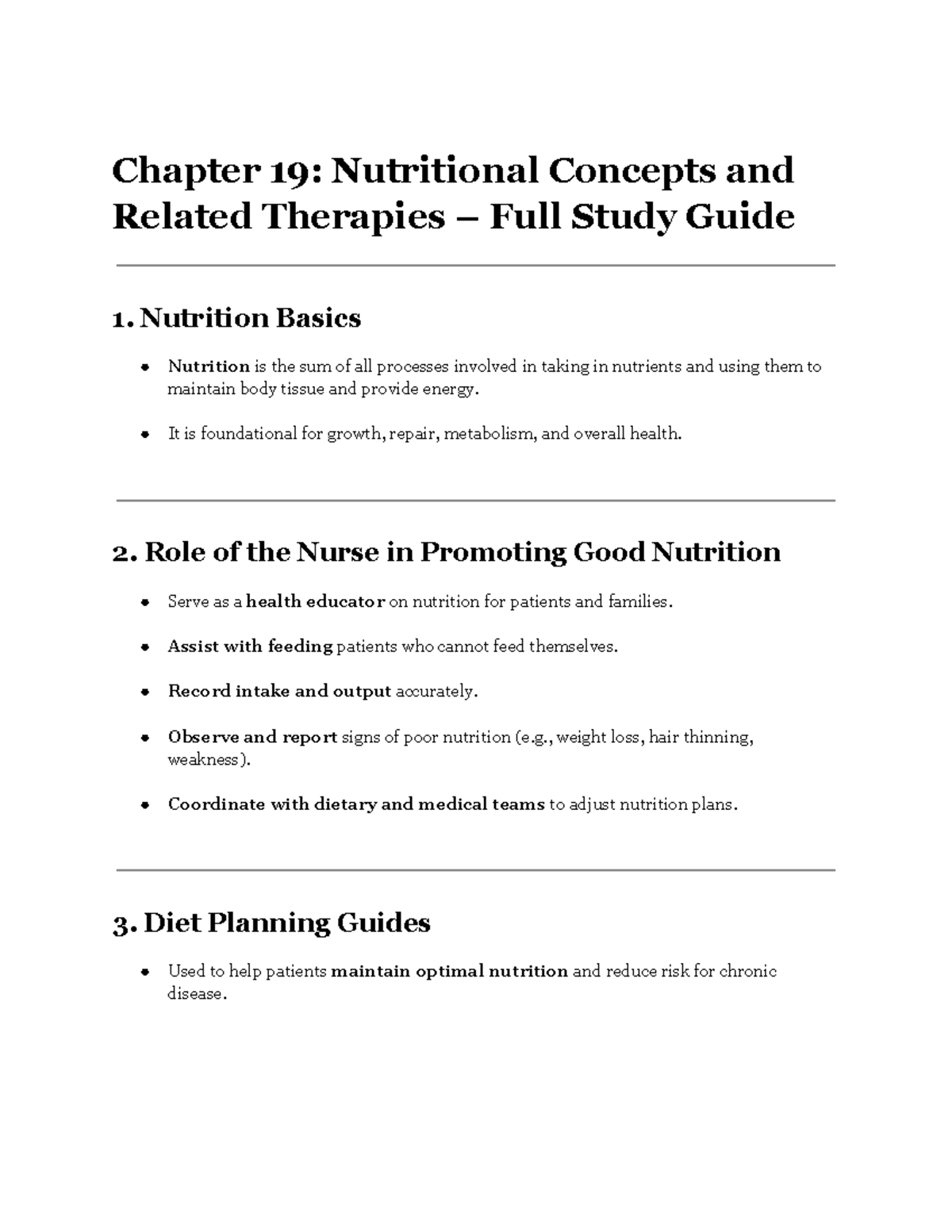 Chapter 19: Nutritional Concepts & Therapies - Comprehensive Study ...