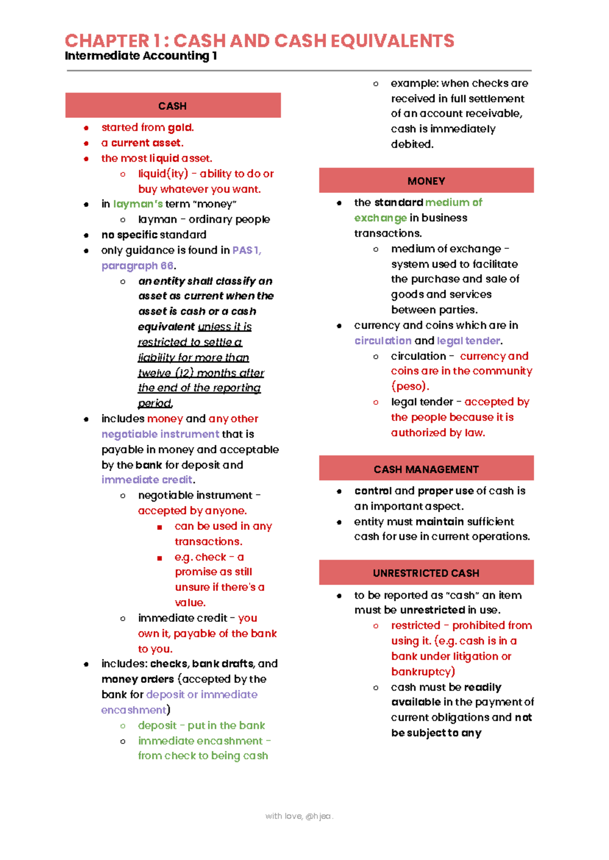 CHAPTER 1: CASH AND CASH EQUIVALENTS - Intermediate Accounting 1 Notes ...