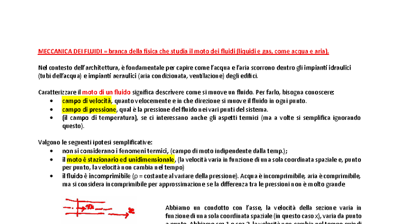 Meccanica dei Fluidi: Fondamenti e Applicazioni (MECCANICA DEI FLUIDI) - Studocu