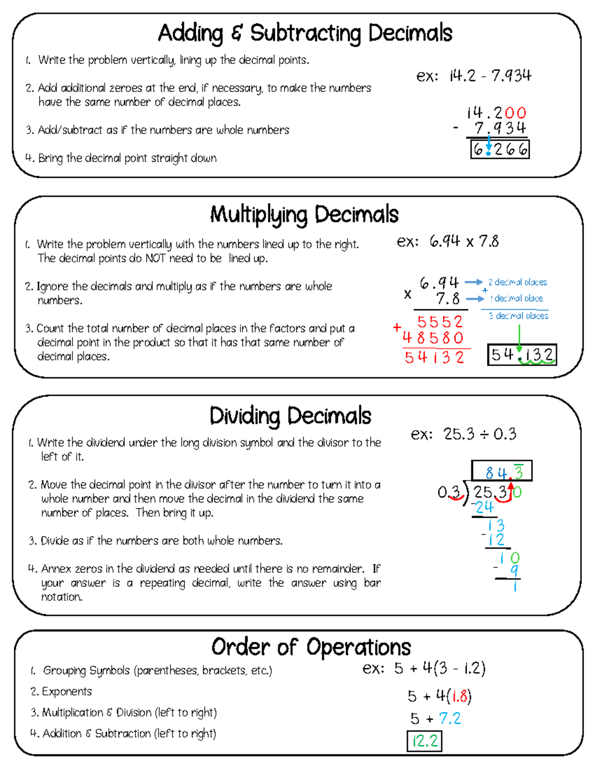 Year 6 Math Revision: Adding, Subtracting, Multiplying & Dividing ...