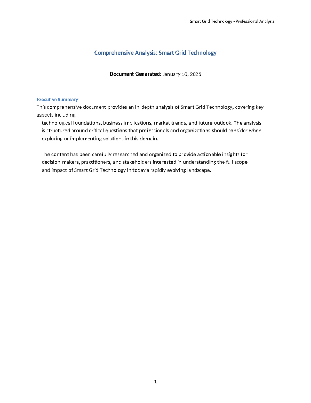 Smart Grid Technology Professional Analysis: Insights & Future Trends ...