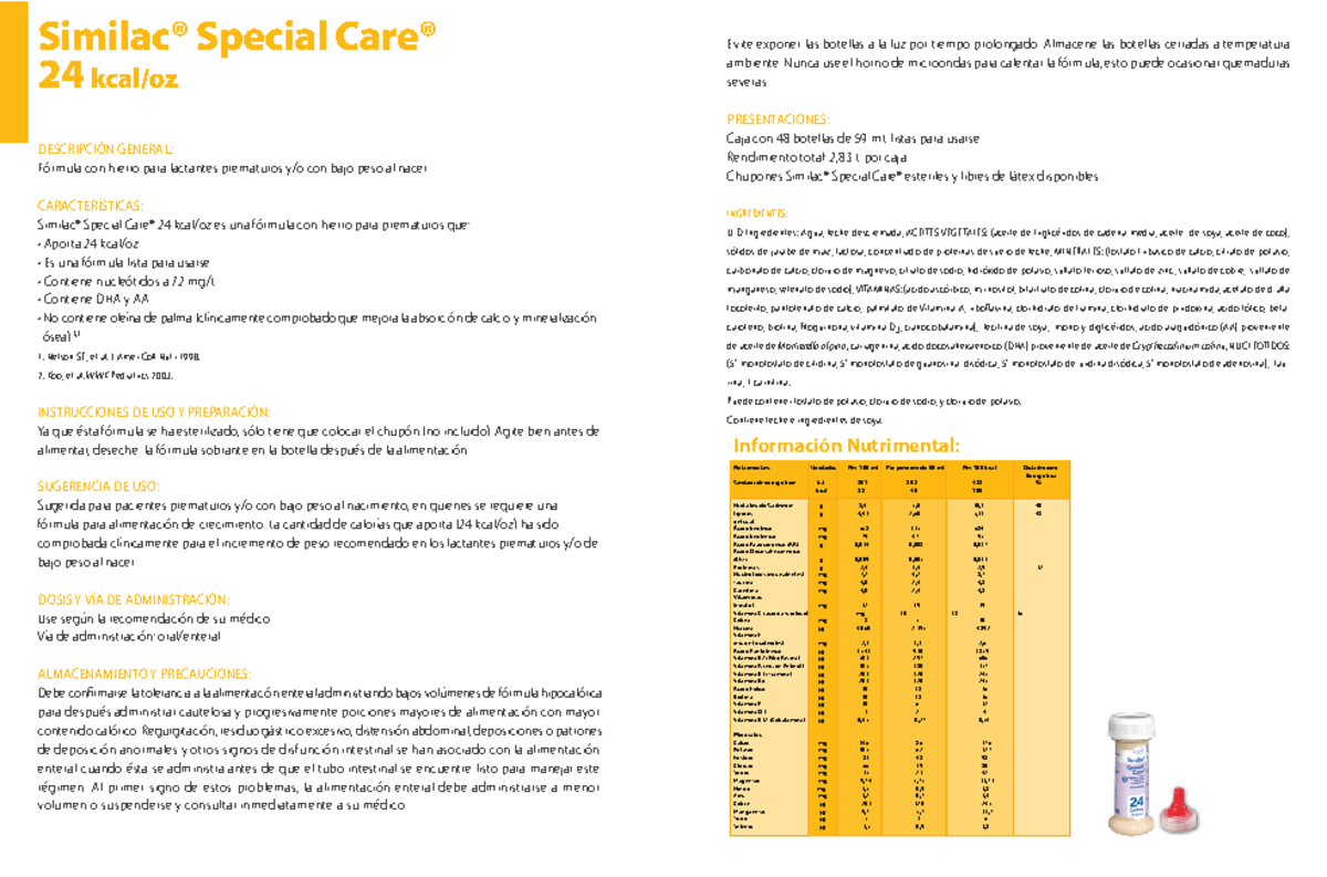 Similac Special Care 24 kcal - Similac® Special Care® 24 kcal/oz ...