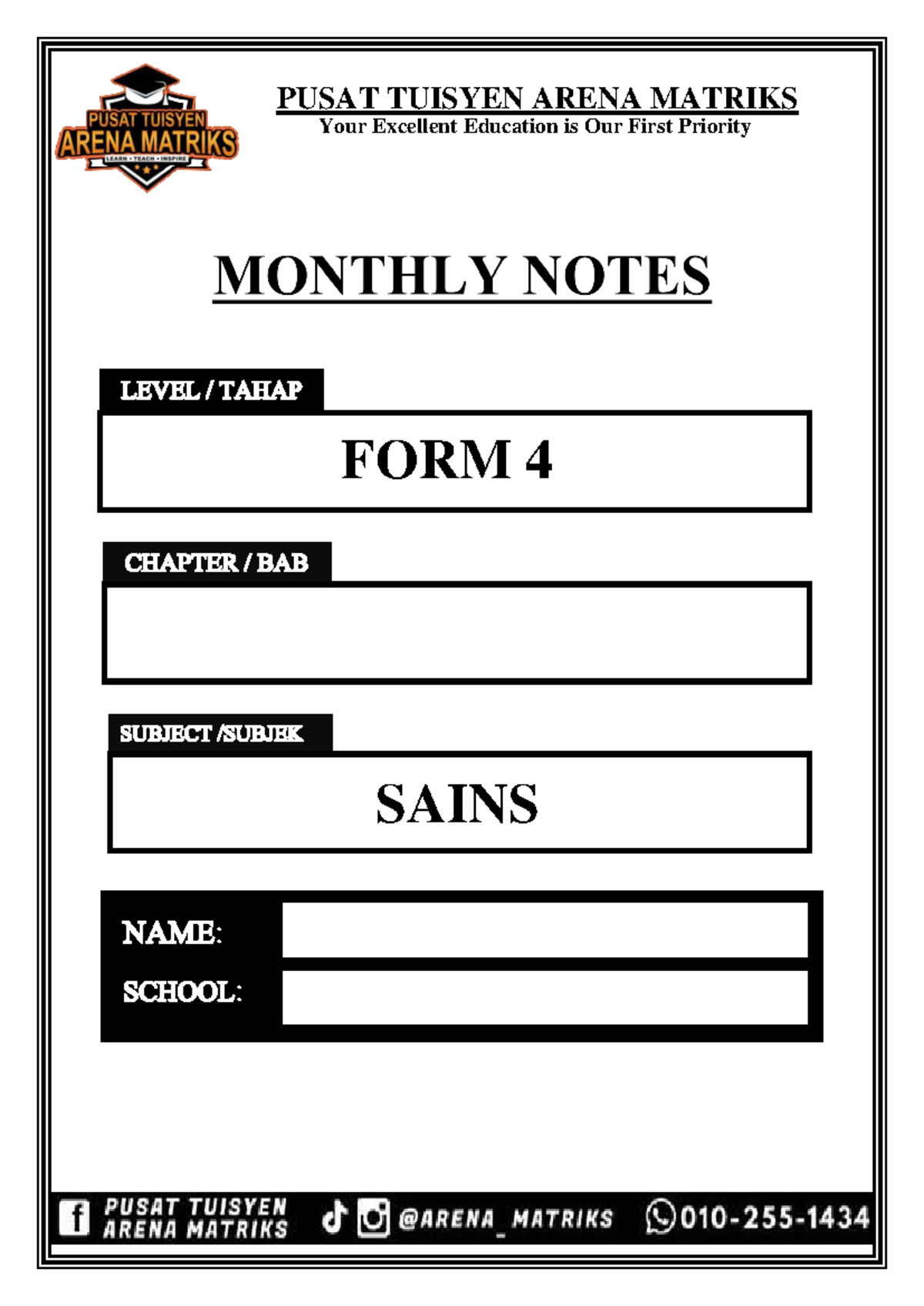 Form 4 Science notes: Chapter 1 - Safety measures in the laboratory ...