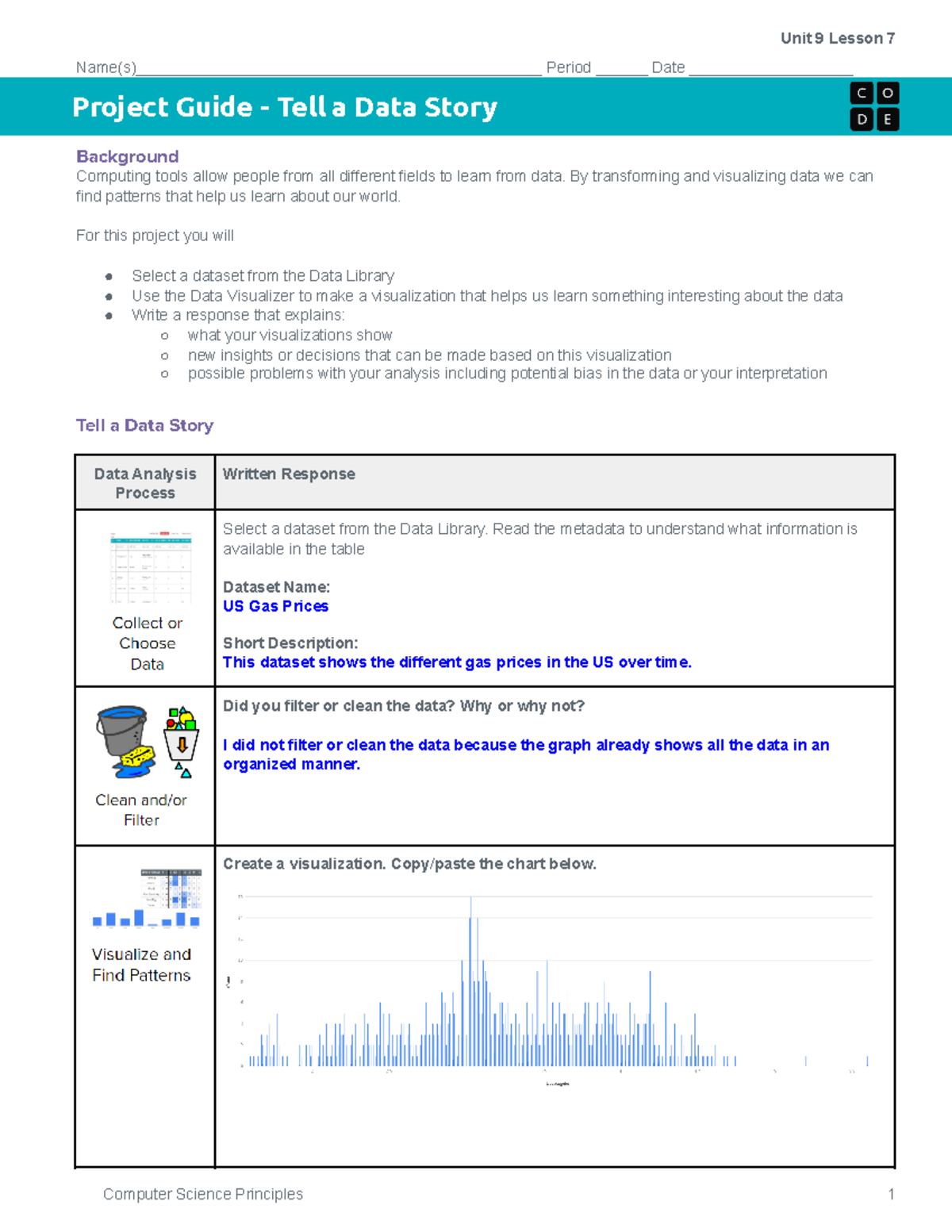 Project Guide - Data - Unit 9 Lesson 7 - Unit 9 Lesson 7 - Studocu Project Guide - Data - Unit 9 Lesson 7 - Unit 9 Lesson 7 - Studocu
