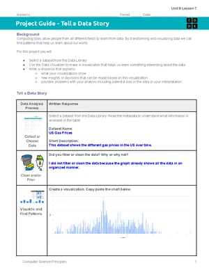 Unit 4 Lesson 7: Conditionals Practice Guide and APP Coding Steps - Studocu