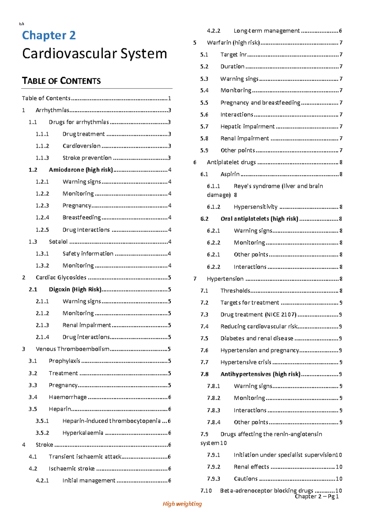 Chapter 2: CVS Exam Notes for GPHC - Comprehensive Overview - Studocu