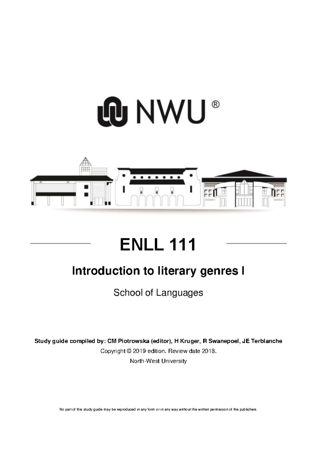 ENLL111 Study Guide: Mastering Writing Skills in Literary Analysis ...