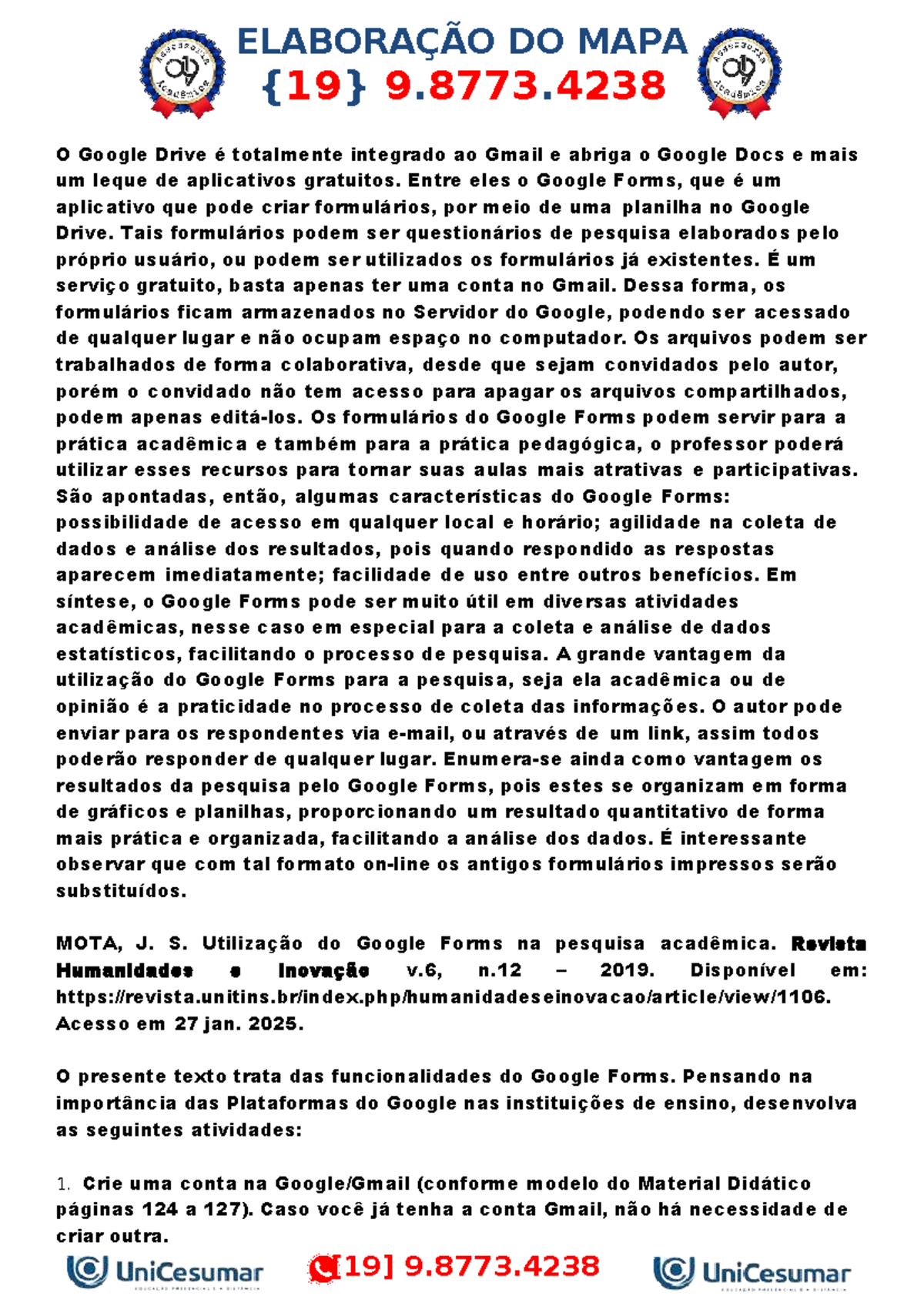 Utilização do Google Forms na Pesquisa Acadêmica - 9.8773.4238 - Studocu