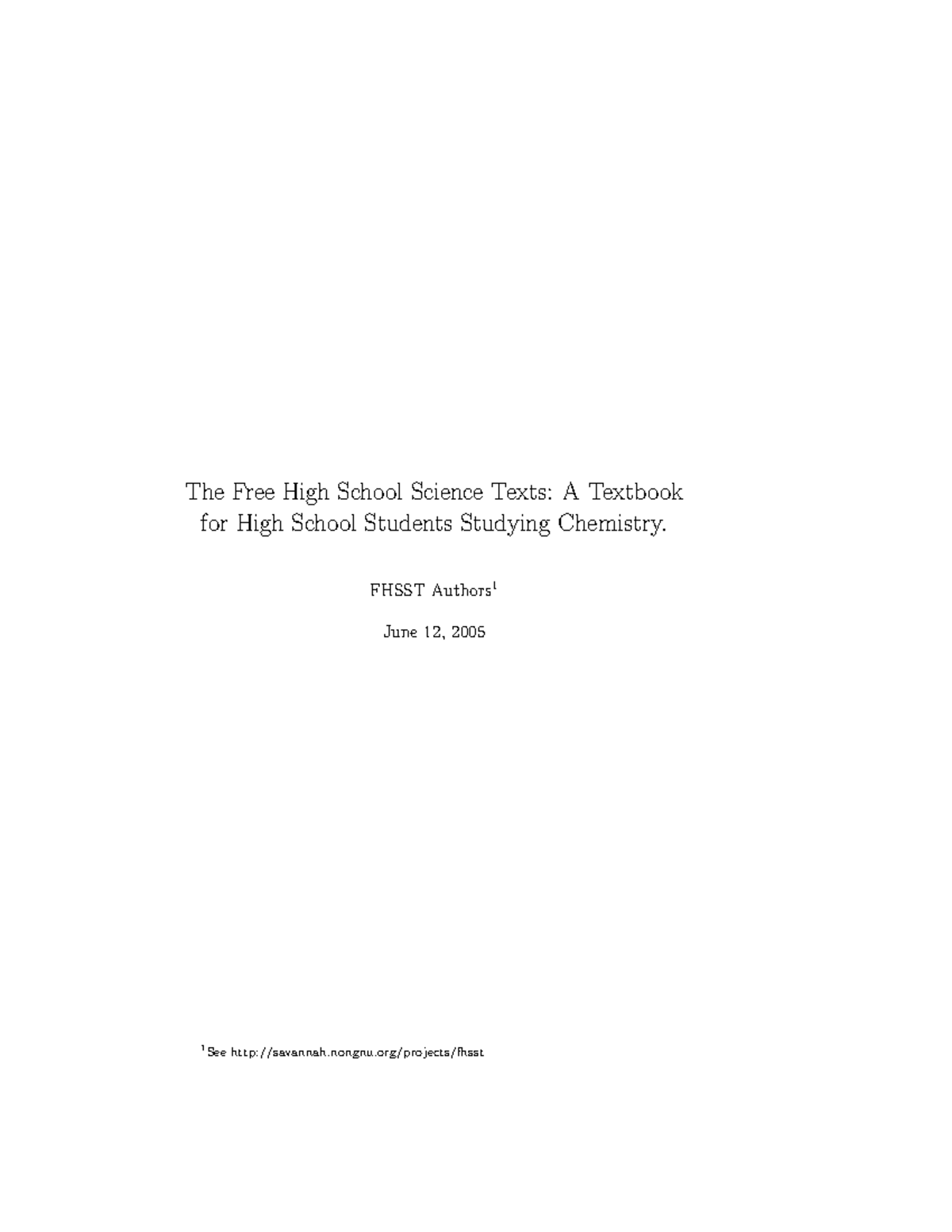 FHSST Chemistry Learning Pack for High School Students - Studocu