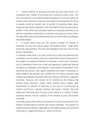 THI Lecture 1 - DEFINITION AND CLASSIFICATION OF THINGS LEGAL SUBJECT ...