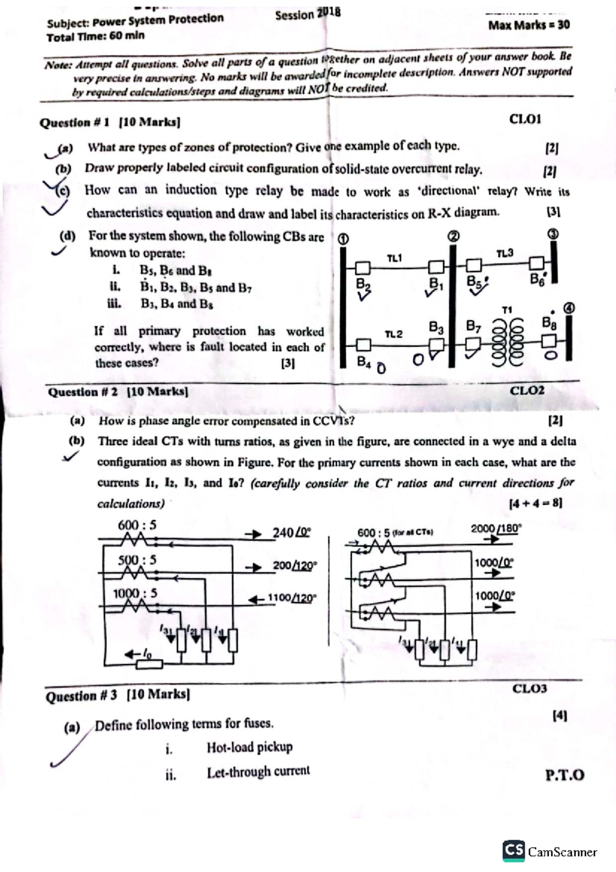 2018 Midterm Exam: Power System Protection (PSP) Overview - Studocu