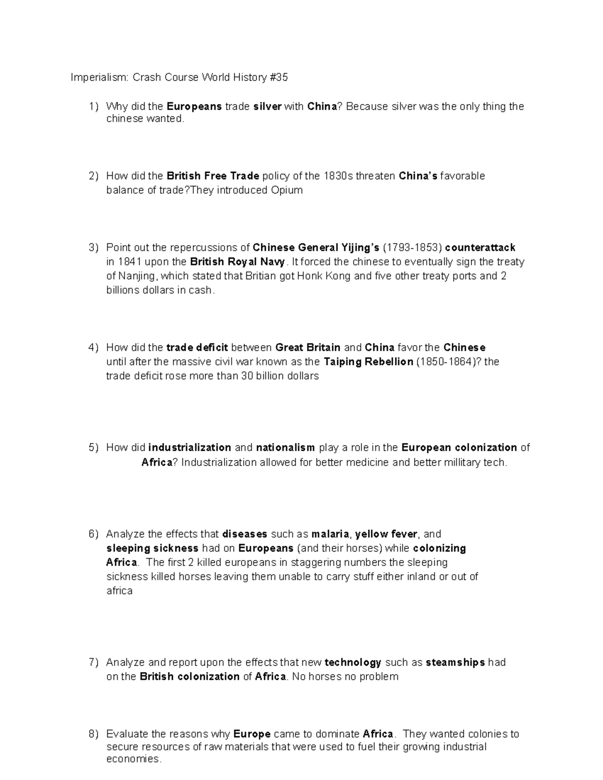 Copy of 35 Imperialism Crash Course World History 35 - Imperialism ...