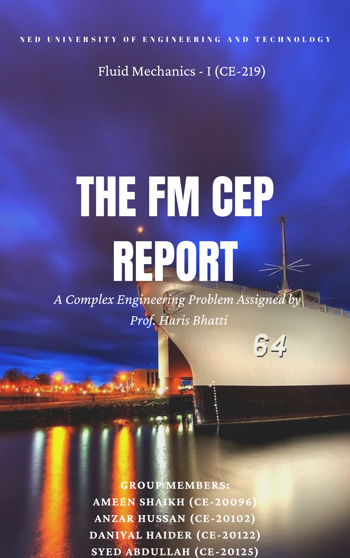 Fluid mechanics I CEP report: Discharge calculations and methods - Studocu