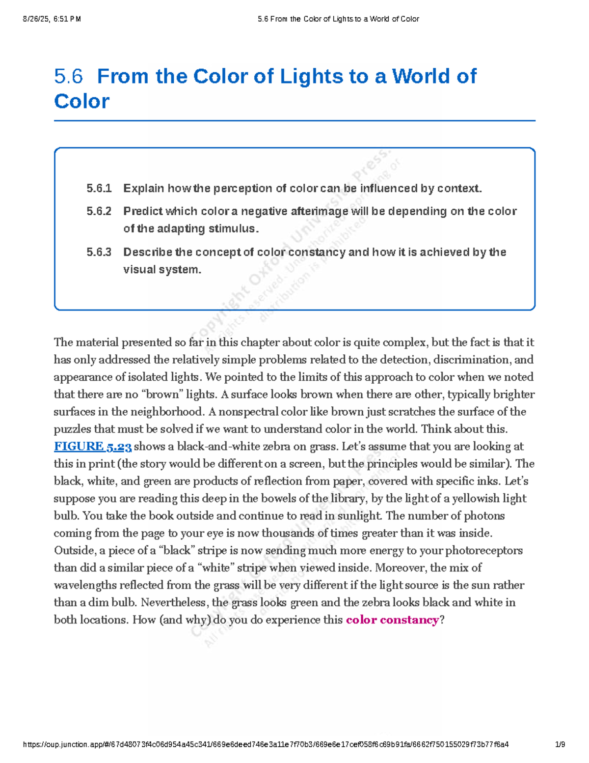 Color Adaptation and Constancy in Perception: Understanding Illusions (PSY 101) - Studocu