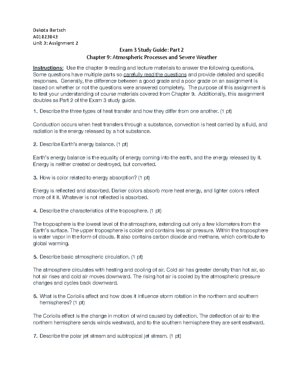 Exam 3 Study Guide for Atmospheric Processes - A01823843 Chapter 9 ...