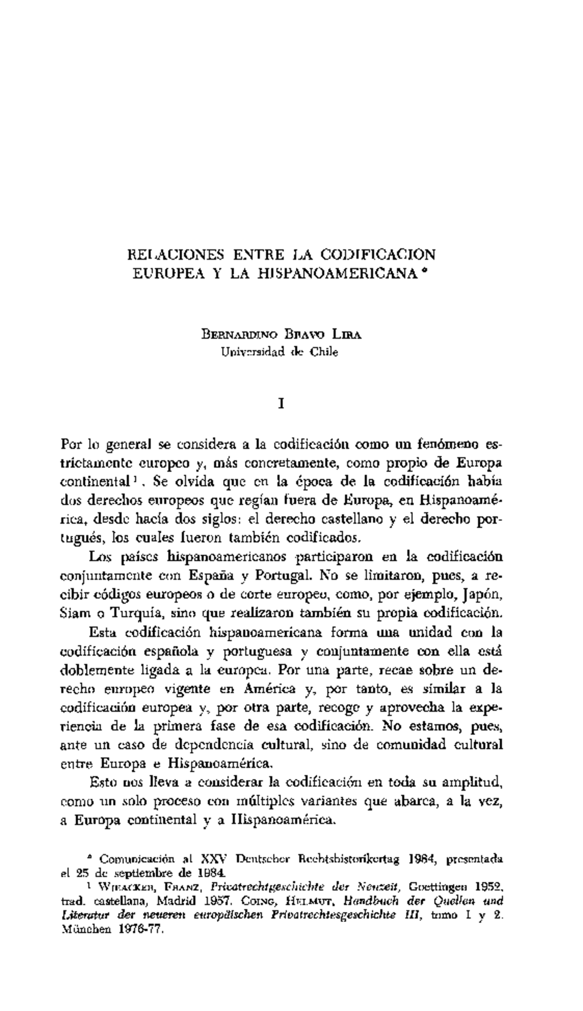 Relaciones entre la Codificación Europea y la Hispanoamericana - Rehj ...