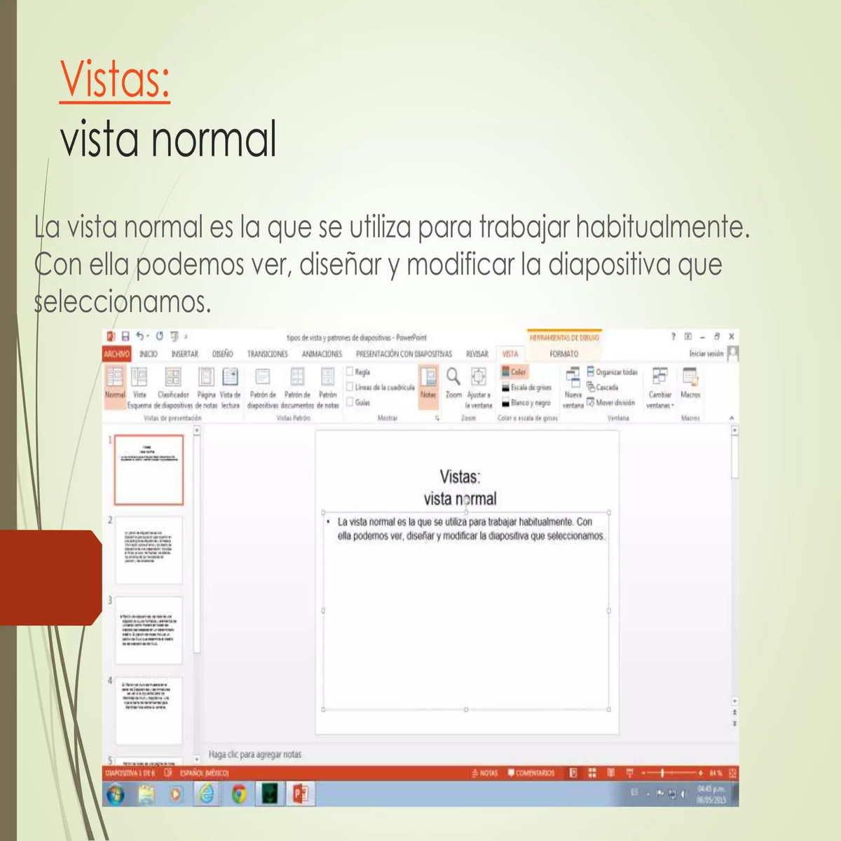 Tipos de Vista y Patrones de Diapositivas en PowerPoint (MEXICO) - Studocu