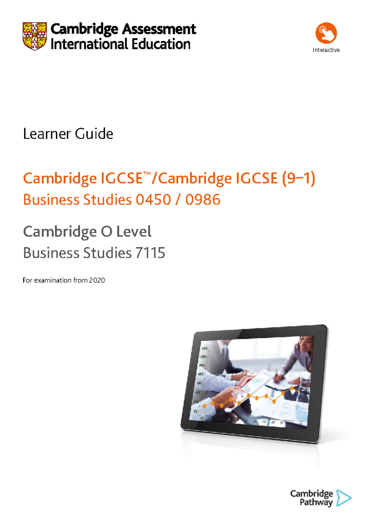 Cambridge IGCSE & O Level Business Studies 0450/7115 Learner Guide ...