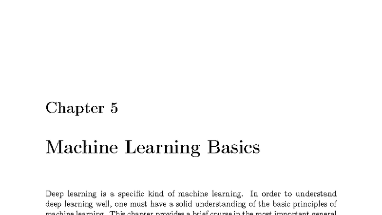 Chapter 5: Machine Learning Basics - Understanding Deep Learning ...