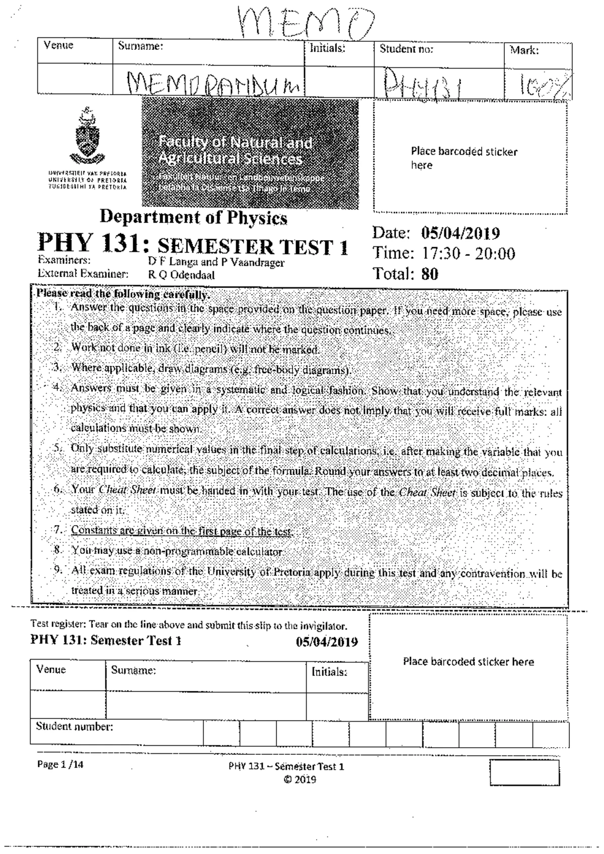 Life Sciences Gr 12 Worksheet: The Ear and The Eye Analysis - Studocu