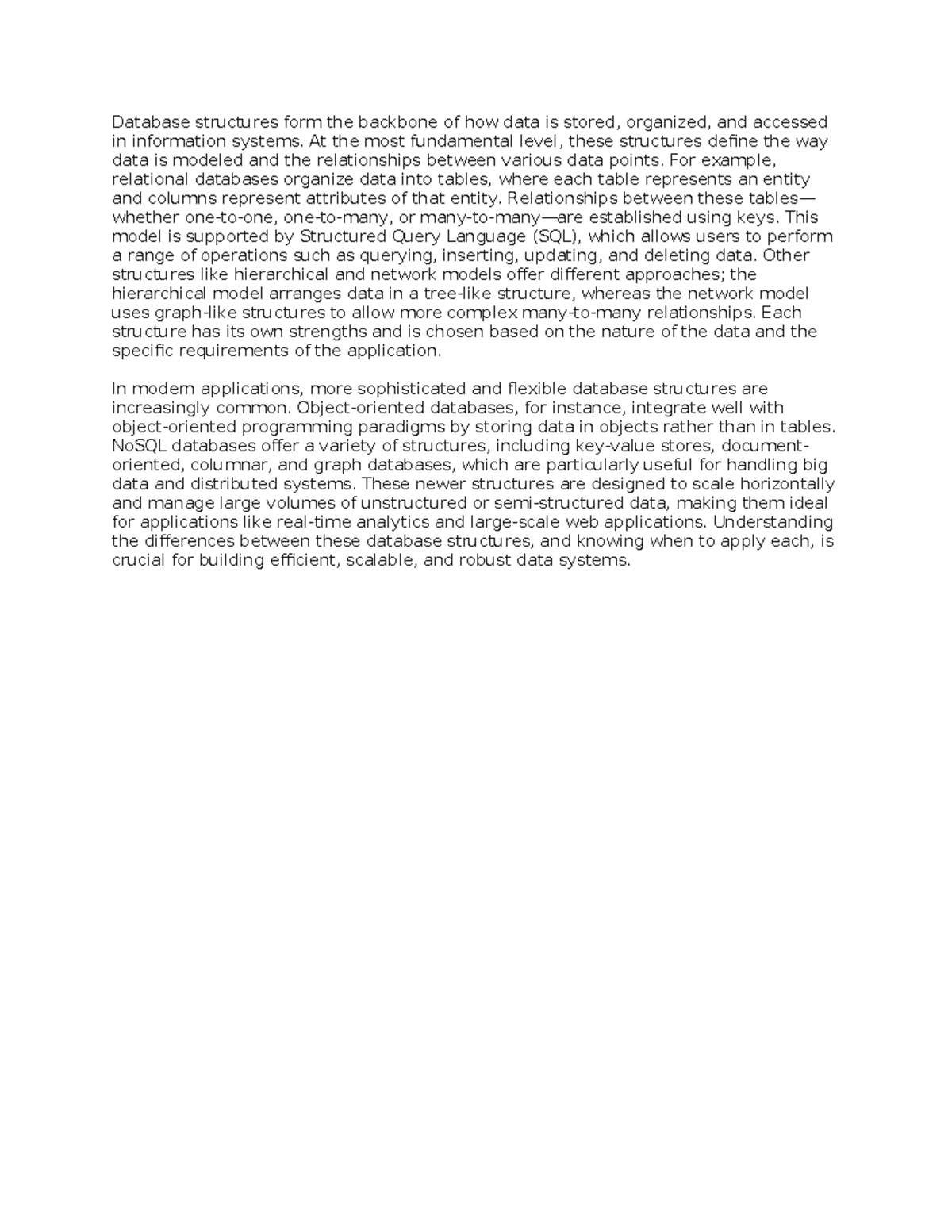 77 Database Structures Form The Backbone Of How Data Is Stored At The Most Fundamental Level