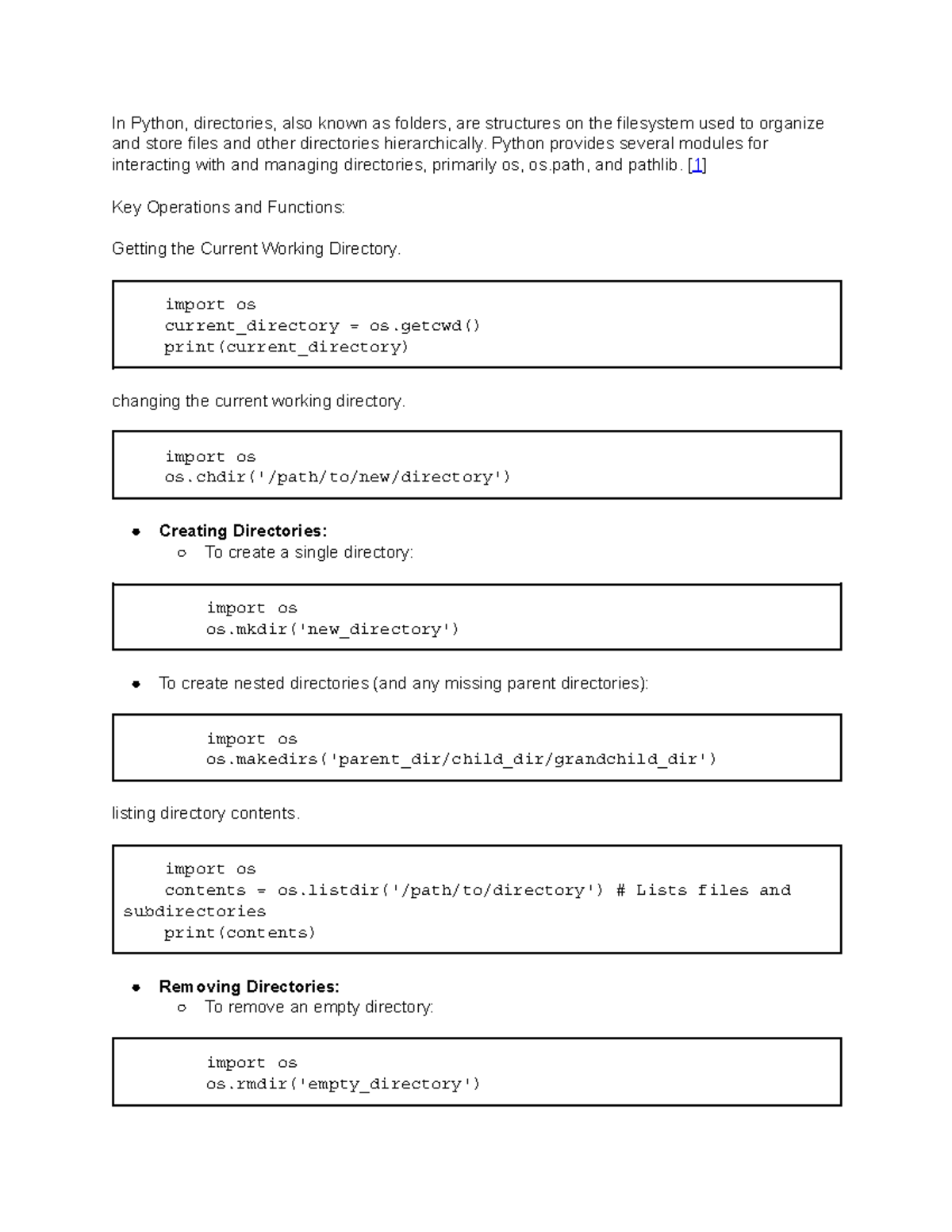 Directories in Python: Managing Files with os and pathlib - Studocu