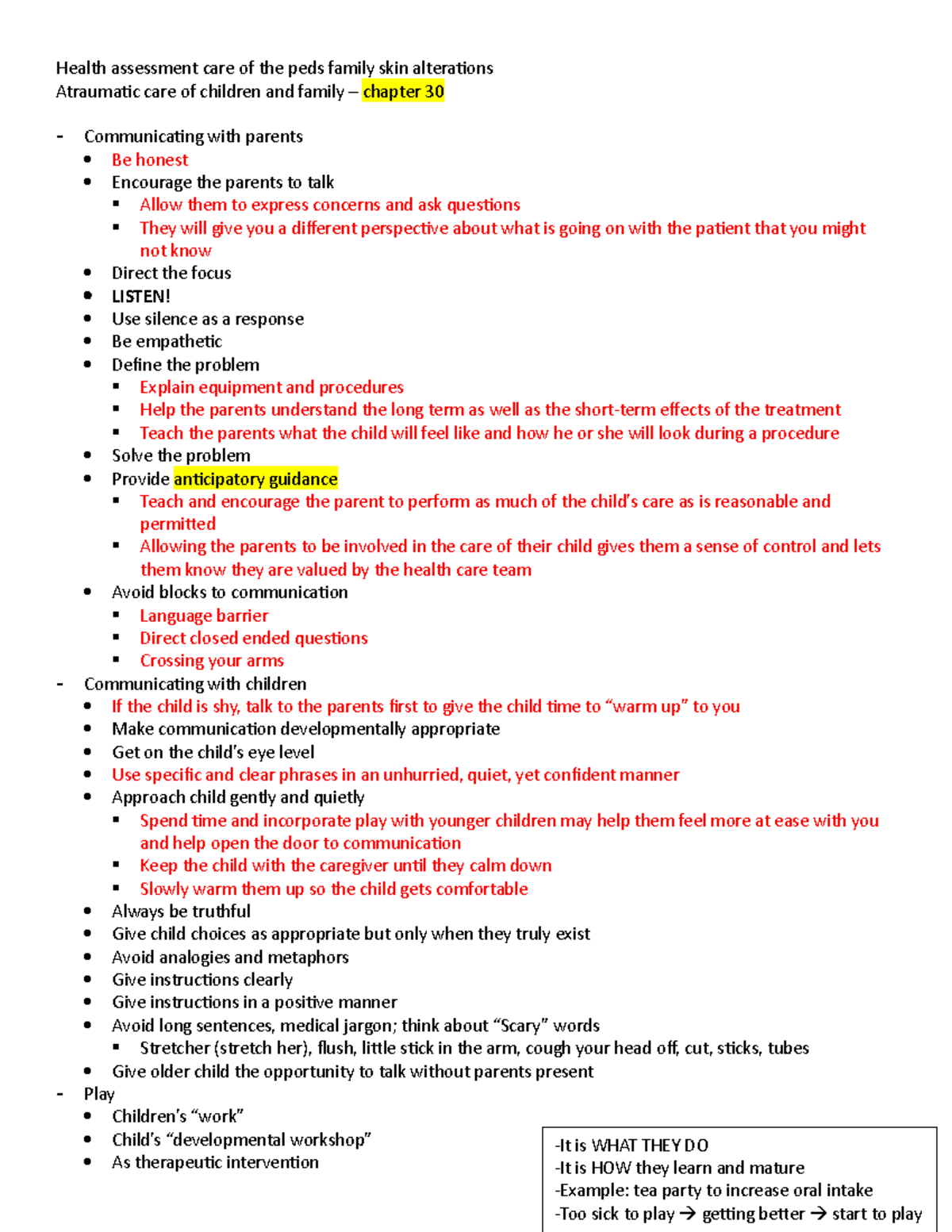 Health assessment care of the peds family skin alterations -A 2-month ...