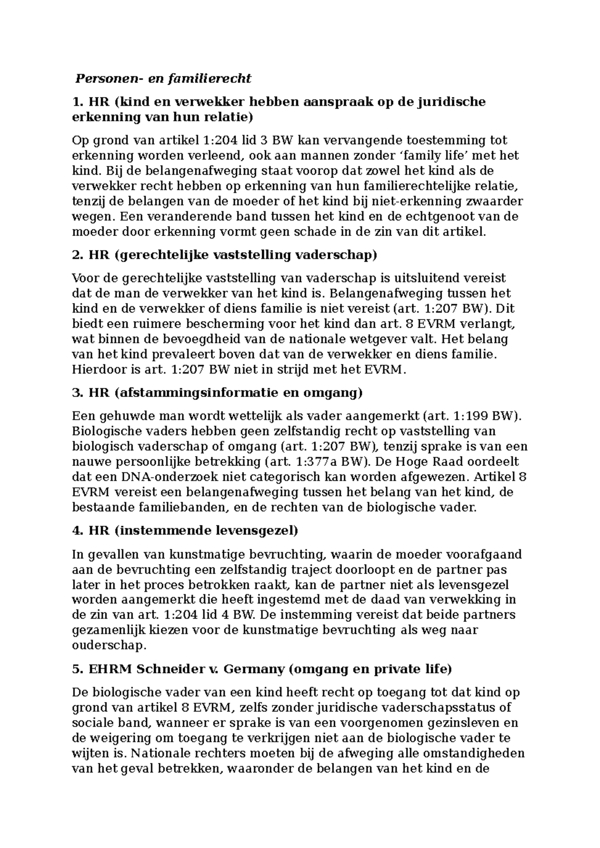 Bijzondere Arresten in Personen- en Familierecht: Jurisprudentie ...