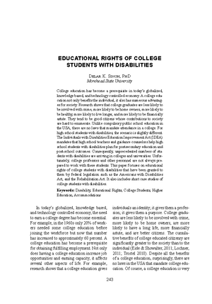 [Solved] Why is special education so heavily regulated How do special ...