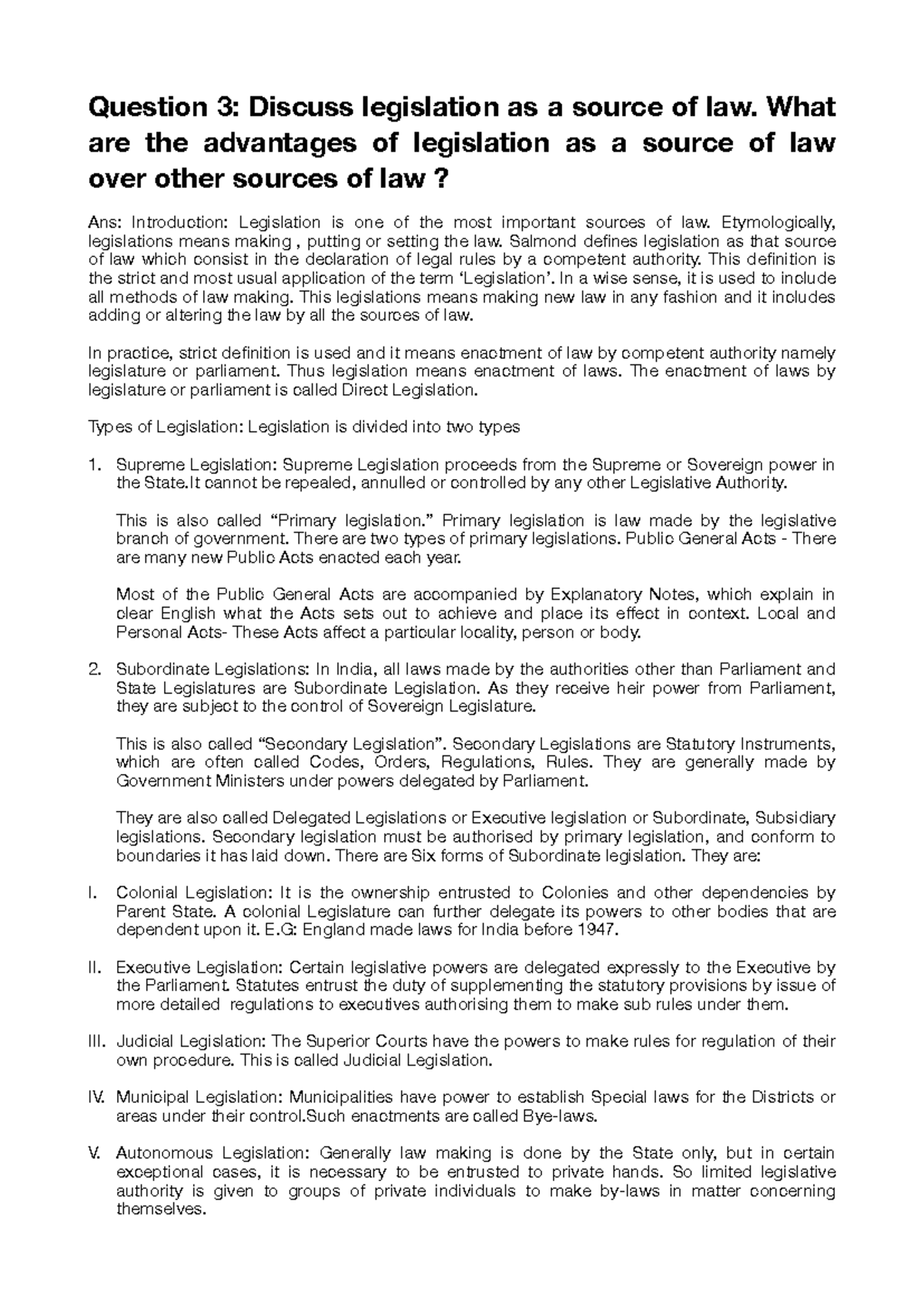 Legislation as a Primary Source of Law: Advantages & Types Explained ...