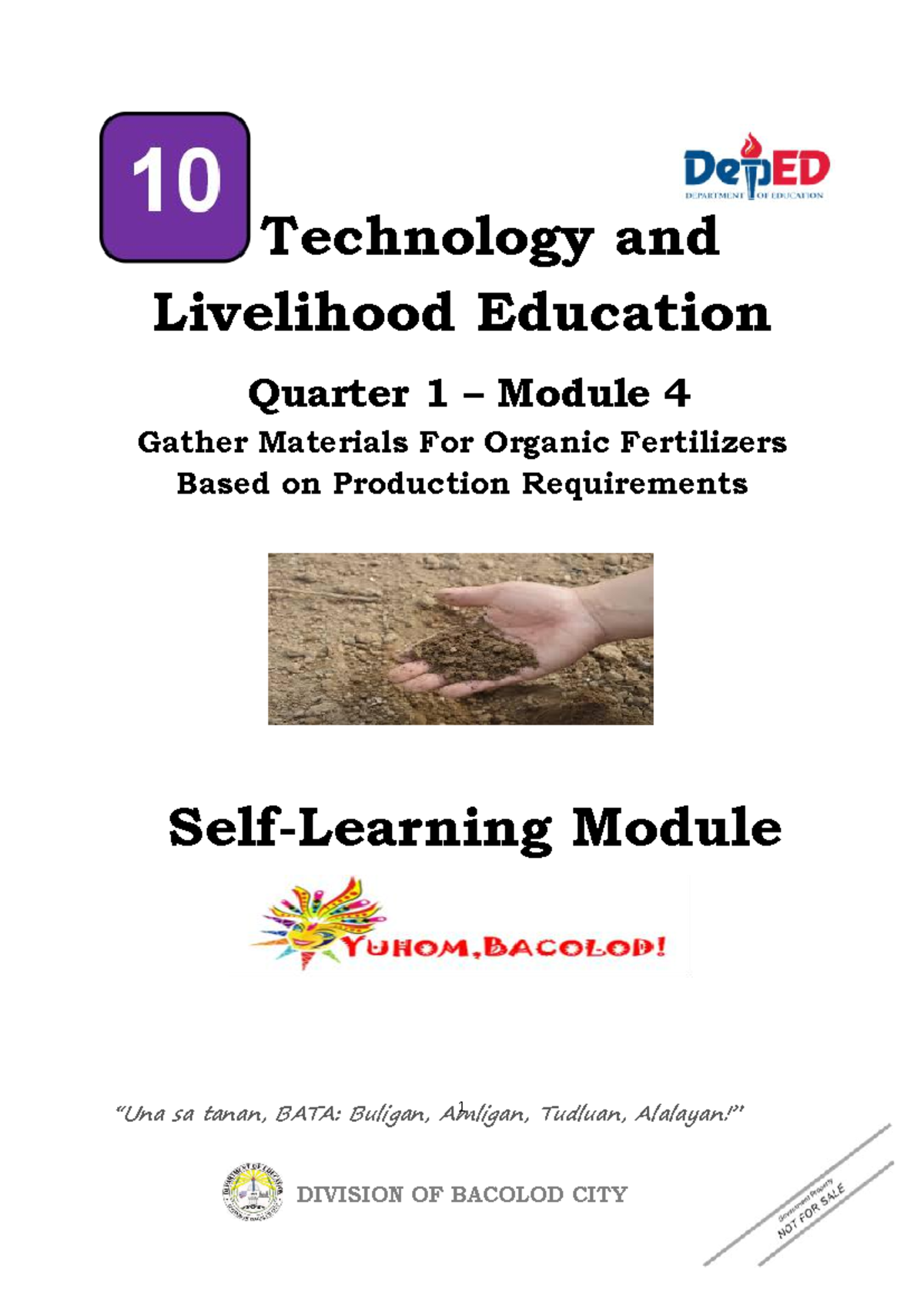 TLE 10 Agri Q1 M4 - Materials for Organic Fertilizers Based on PNS ...